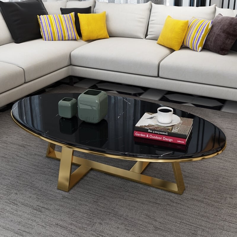 Luxurious Center Table with Black Marble – Saajawat