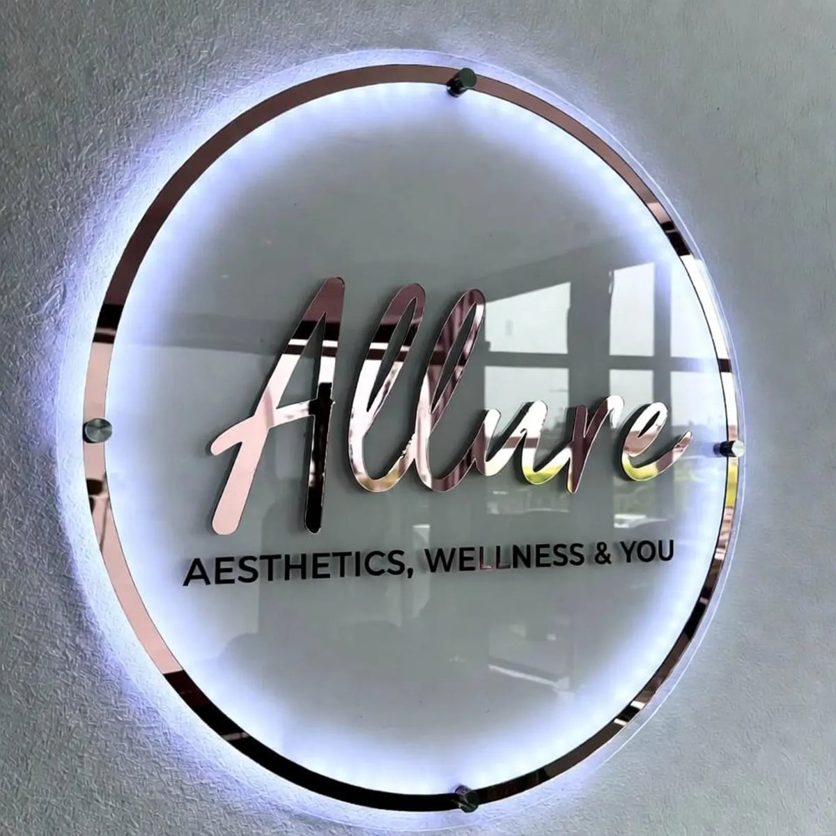 Modern Clear Acrylic Sign with Led Neon Light – Saajawat