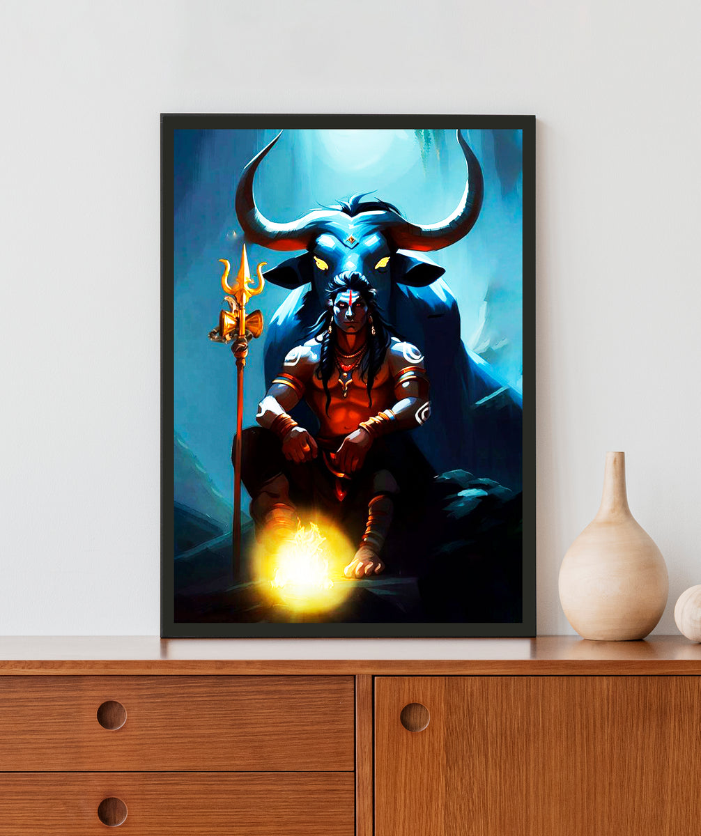 Mahakal Acrylic LED Light Wall Art – Saajawat