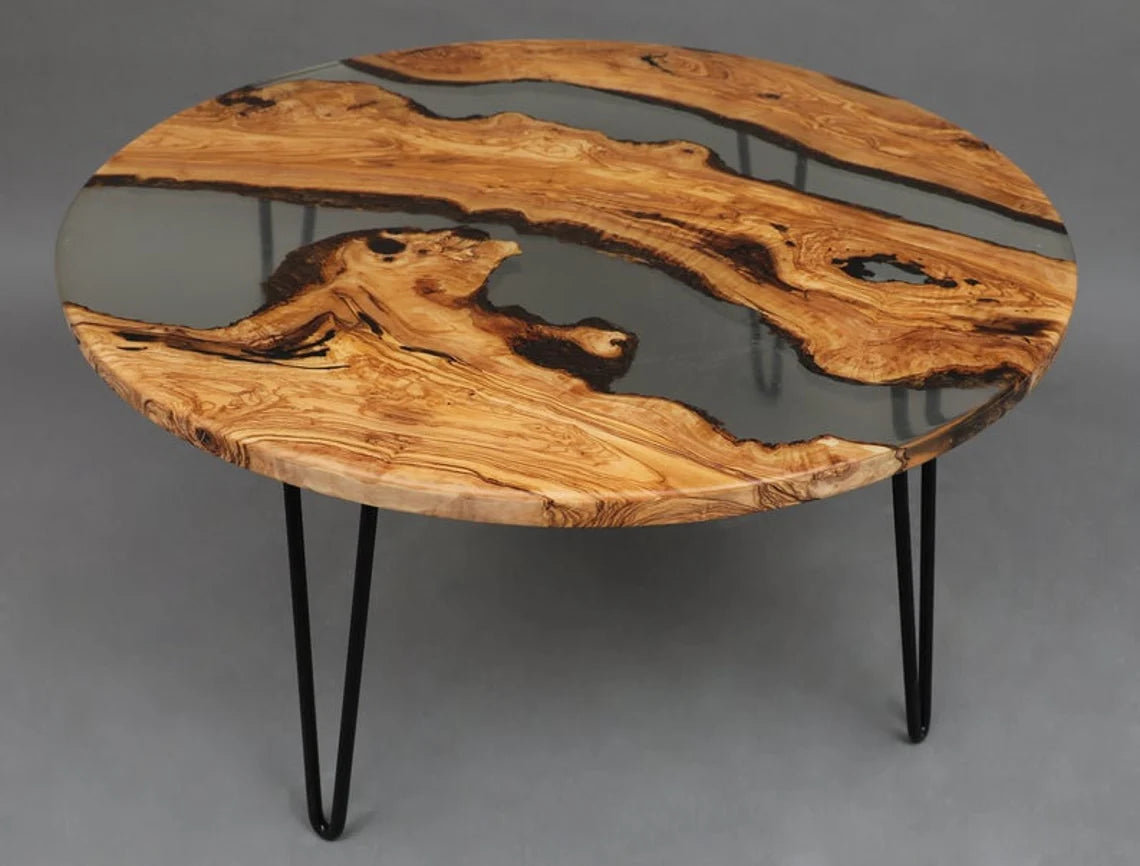 Modern Round Transparent Live Round Edge Coffee Table – Saajawat